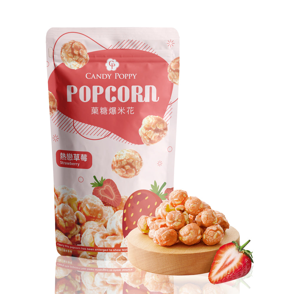 Candy Poppy Strawberry Coated Popcorn (50g/0.1lb Bag) – Zilla Trading ...