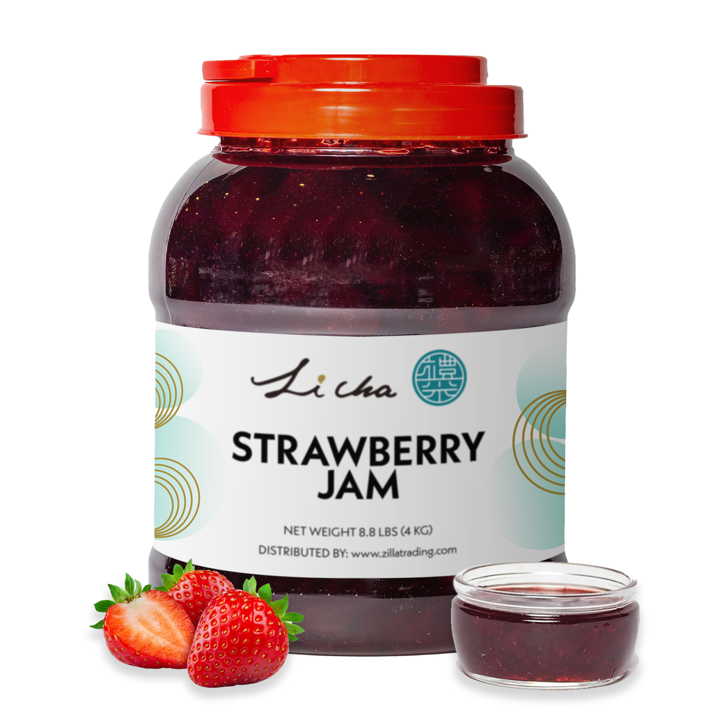 Li Cha Strawberry Jam with Pulp (4kg/8.8lbs Container) – Zilla Trading ...
